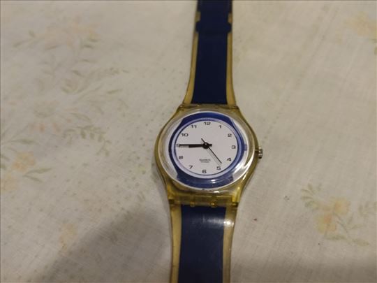 Swatch svoč sat plavo beli