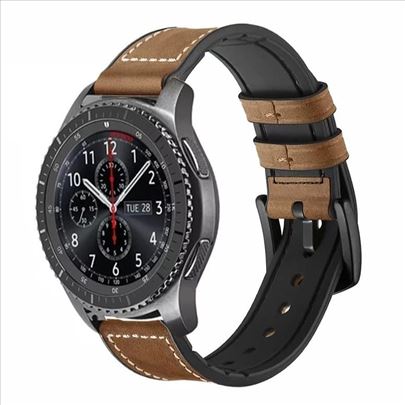 Kozni kais sa silikonom braon 20/22mmHuawei watch