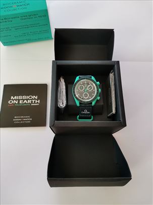 Omegax Swatch Mission on Earth Polar lights+kutija