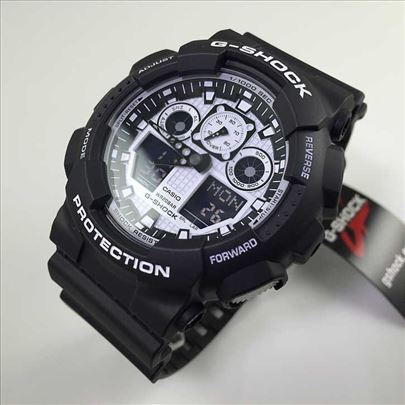 Casio G-shock GA-100 Crno beli Partizan Mat origin