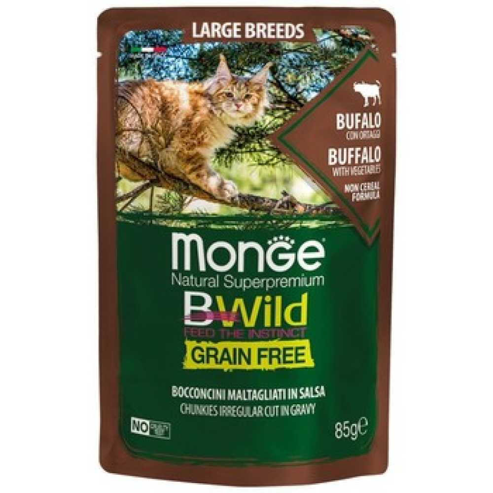 Monge BWild sos za mačke Large breed - bivo i povrće 28x85g