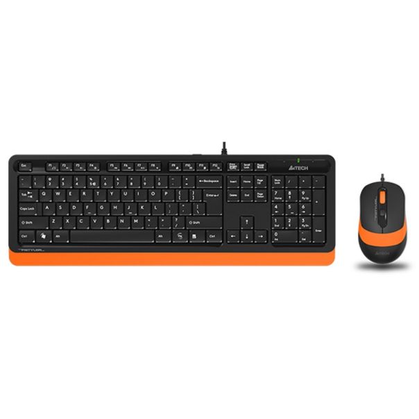 A4 TECH Set tastatura i miš F1010 FSTYLER, naradžasta/crna