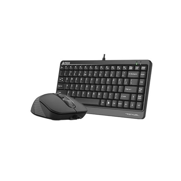 A4 TECH Tastatura i miš F1110 FSTYLER Compact USB US, siva