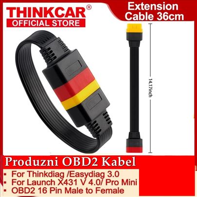 OBDII produžni kbel 36 cm za Thinkcar