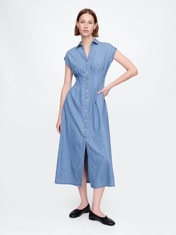 GAP DENIM SHIRT MAXI DRESS - WOMEN'S