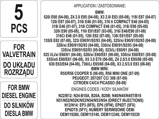 Alat za zupčenje BMW citroen Peugeot 1.8 N40 N45