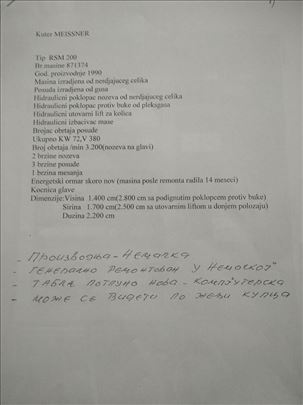 Mašin za mlevenje mesa Kuter Meissner RSM200