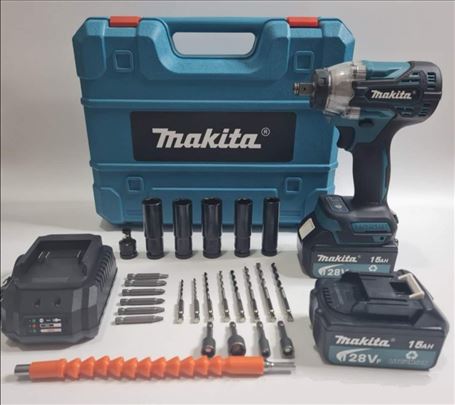 Makita Aku udarni odvijač srafilica 128v + 5 gedor