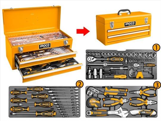 Ingco set 97 alata u metalnoj kutiji HTCS220971