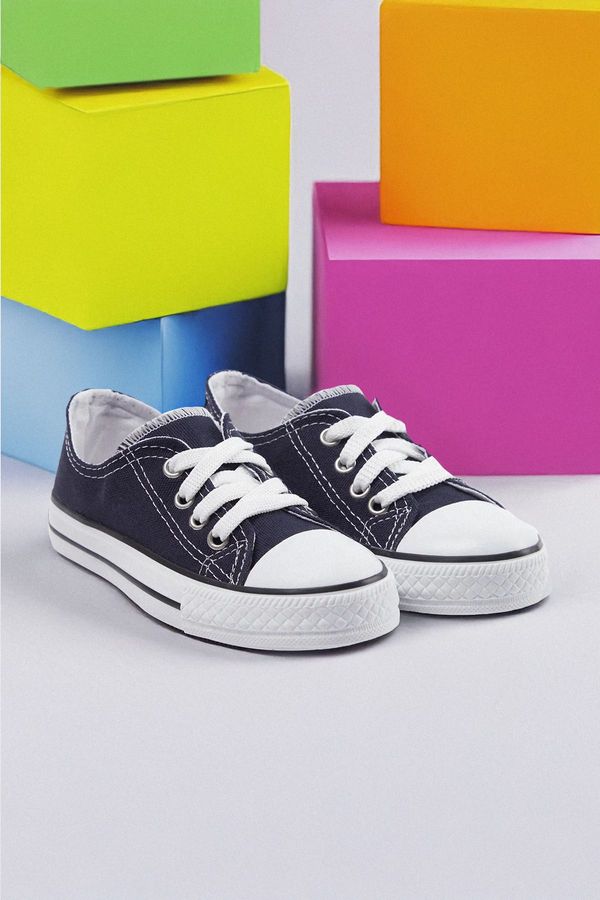 TRENDYOL NAVY BLUE LACE-UP CHILDREN'S UNISEX KIDS SPORTS SHOES