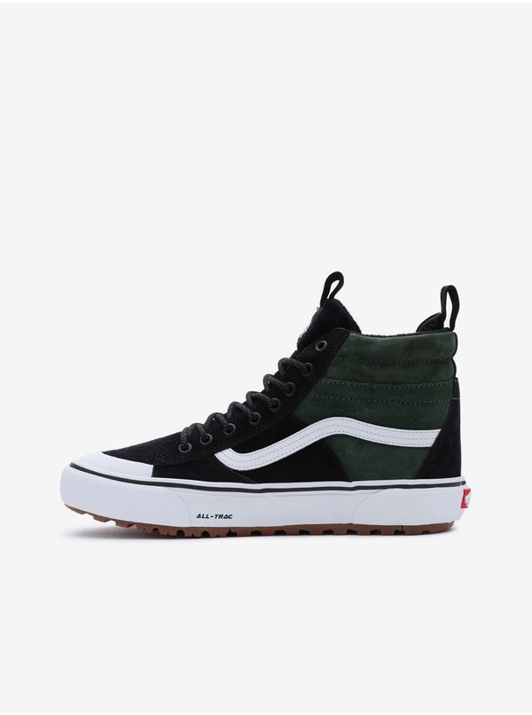 GREEN AND BLACK MEN'S ANKLE SNEAKERS WITH SUEDE DETAILS VANS SK - MEN'S