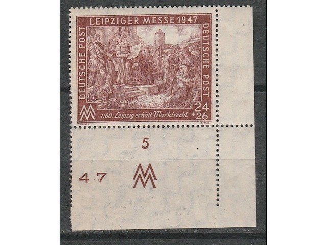 Occupation Trizone-Leipziger Frühjahrsmesse-1947-MNH