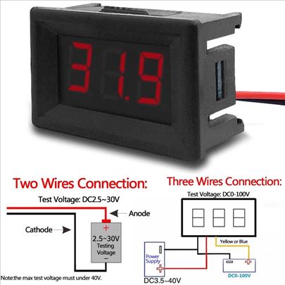 Voltemtar Ampermetar 0-100V, 0-10A DC, Voltamper