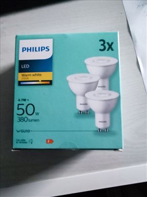 3 LED Warm white, 4.7W=, 50W,380 Lumen, PHILIPS.