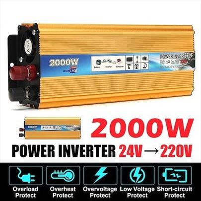 Pretvarač napona 24V-220V 1000W i 2000W