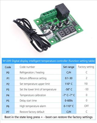 Termostat 12v digitalni