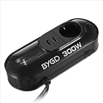 Pretvarač napona 12V-220V- 300W sa dva usb 3.0 ula