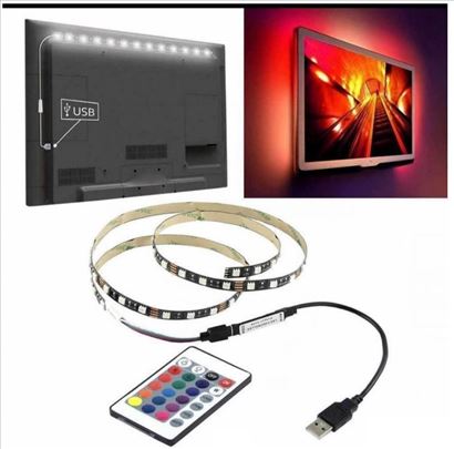 USB led traka u boji 5m Rgb za novi ambijent TV-a