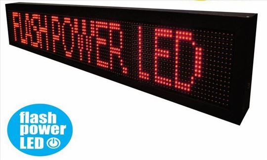 LED displej 134x22cm dvostrani