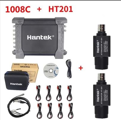 HANTEK 1008C 8 Kanala Osciloskop +HT25+HT201