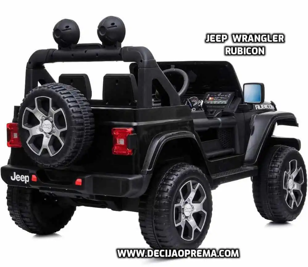 JEEP Wrangler Rubicon Licencirani auto na akumulator za decu Crni