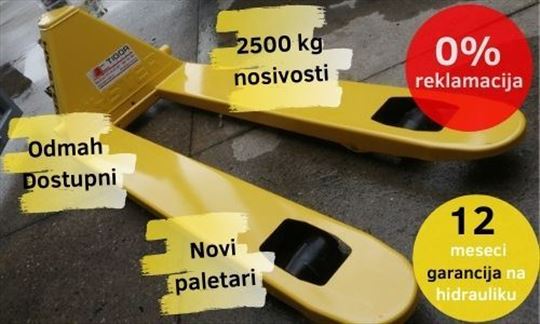 0% reklamacije na paletar 2500 kg nosivosti