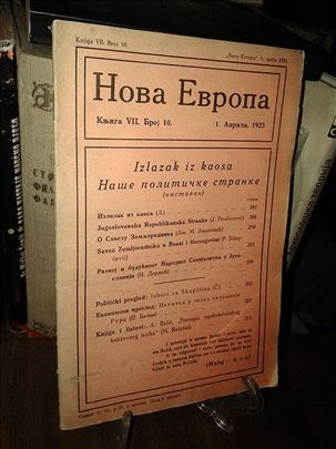 Izlazak iz kaosa (Nova Evropa, VII/10, 1923)