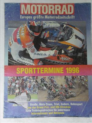 Casopis Motorrad Sporttermine 1996 o trkama motor