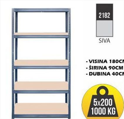 Montažne polica 213x120x45 5x250kg Galva