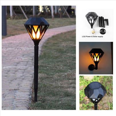 Solarna baštenska lampa + USB punjenje