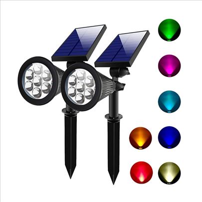 Solarna baštenska RGB led lampa vodootporna