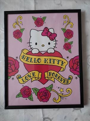 Hello Kitty slika u ramu 25x20 za dečiju sobu