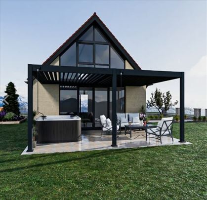 Bioklimatska pergola Antares Zidna, 3,6x5,3x2,55m