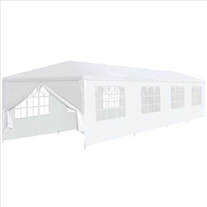 Beli paviljon - Tenda Party 12x3m sa stranicama