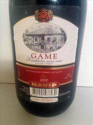 Kvalitetno Srpsko Vino "Game" 2000g / 1.5l (NAVIP)