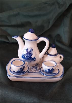 Vintage mini set za čaj Delft Blue