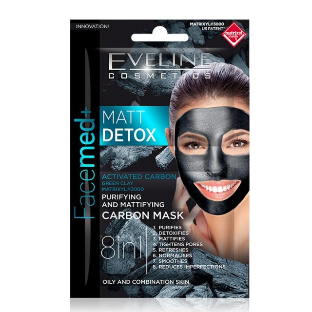 EVELINE MATT DETOX 8in1 maska za lice