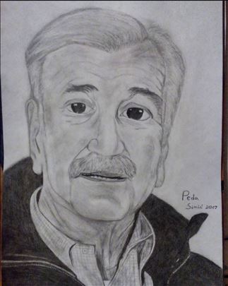 Portret Velimir Bata Zivojinovic pencil art