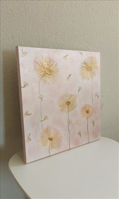 Interior painting in pastel colors Dandelions