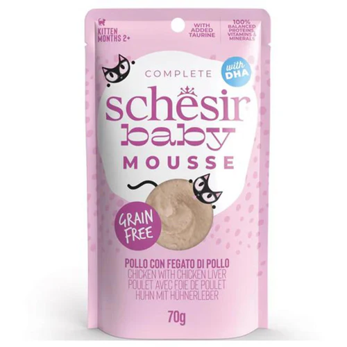 SCHESIR Baby Mousse za mačiće KITTEN s piletinom, 70g