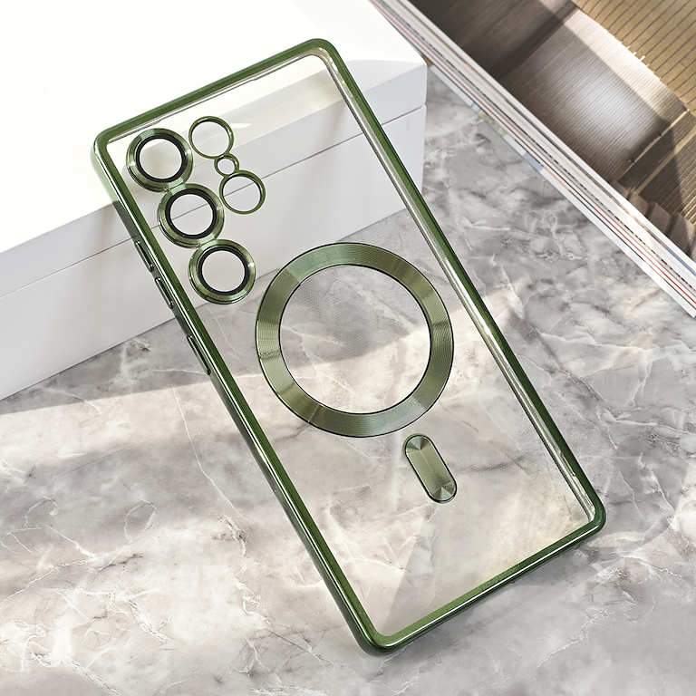 Futrola Magsafe Lux za Samsung S938 Galaxy S25 Ultra zelena