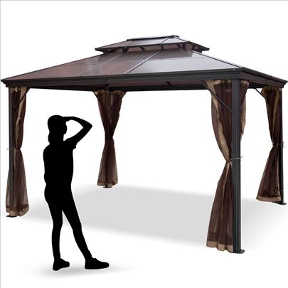 Paviljon 3 x 3.6 x 2.75 m tvrdi krov Gazebo