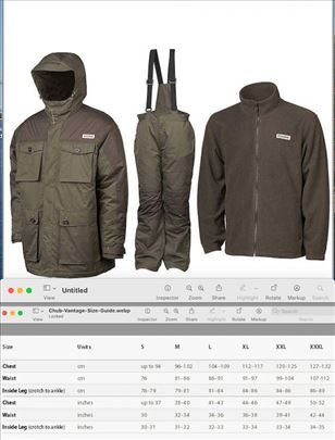 Odelo za pecarose"Chub Vantage All Weather Suit °