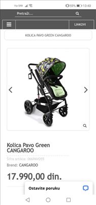 Prodajem Moni Pavo Green kolica 2u 1