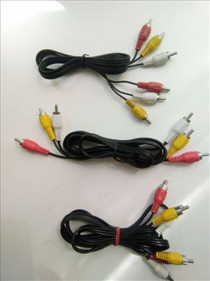 Kabel 3 x RCA muški na 3xRCA muški, audio stereo