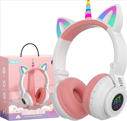 Slusalice za decu Jednorog Cat Headset macje usi