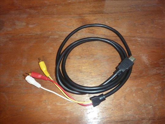 Kabl HDMI + 3RCA dužina 1,5m