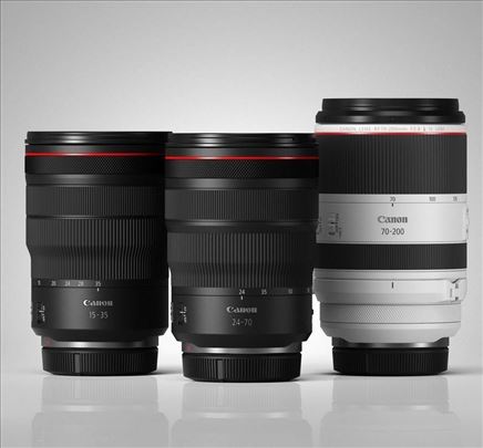 Canon 15-35mm 2.8, Canon 24-70mm, Canon 70-200mm R