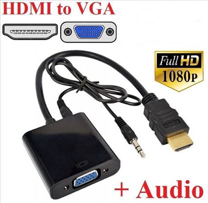 HDMI na VGA adapter + audio