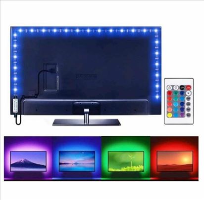 Rgb led usb traka za televizor 3m sa daljincem